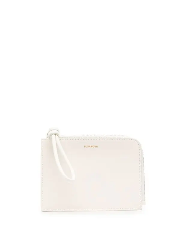 JIL SANDER Medium Giro Leather Coin Purse - Neutrals