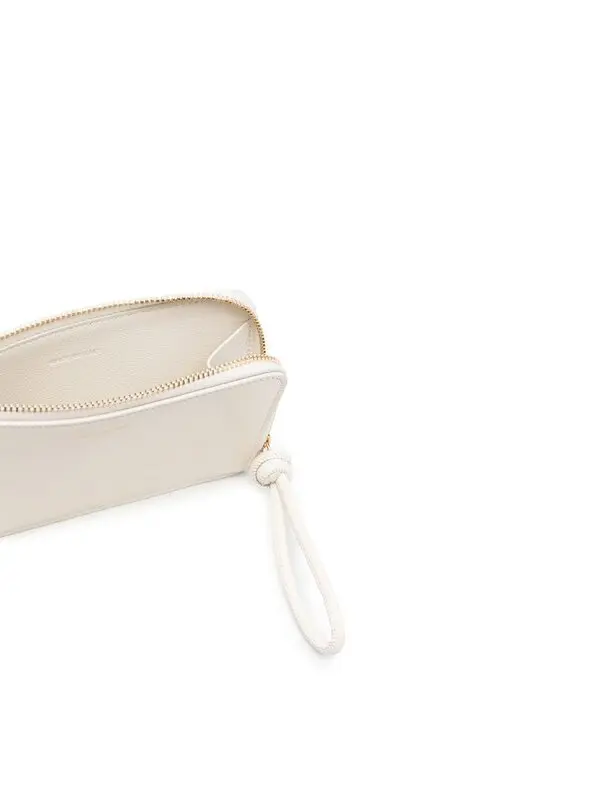 JIL SANDER Medium Giro Leather Coin Purse - Neutrals