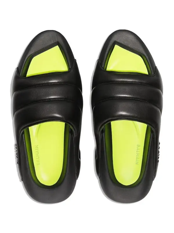 Balmain Quilted Padded Slides