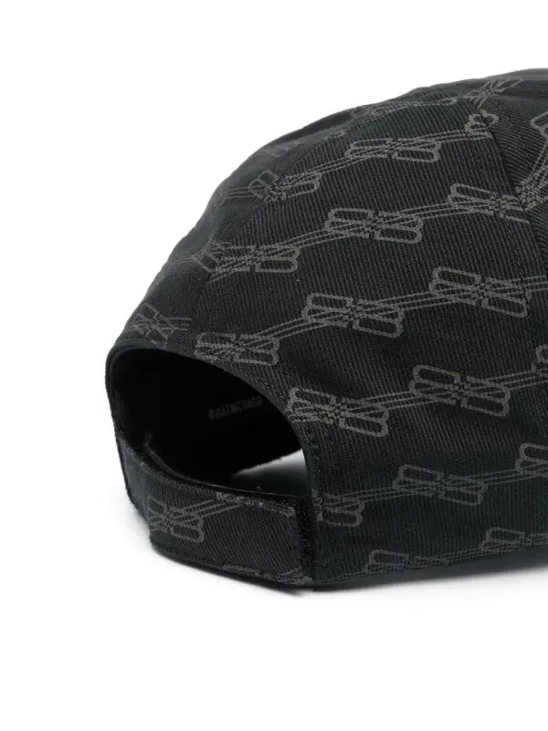 Balenciaga Monogram Print Cotton Cap