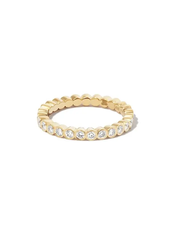 Sophie Bille Brahe 18kt Yellow Mon Cher Croissant Diamond Eternity Ring - Gold
