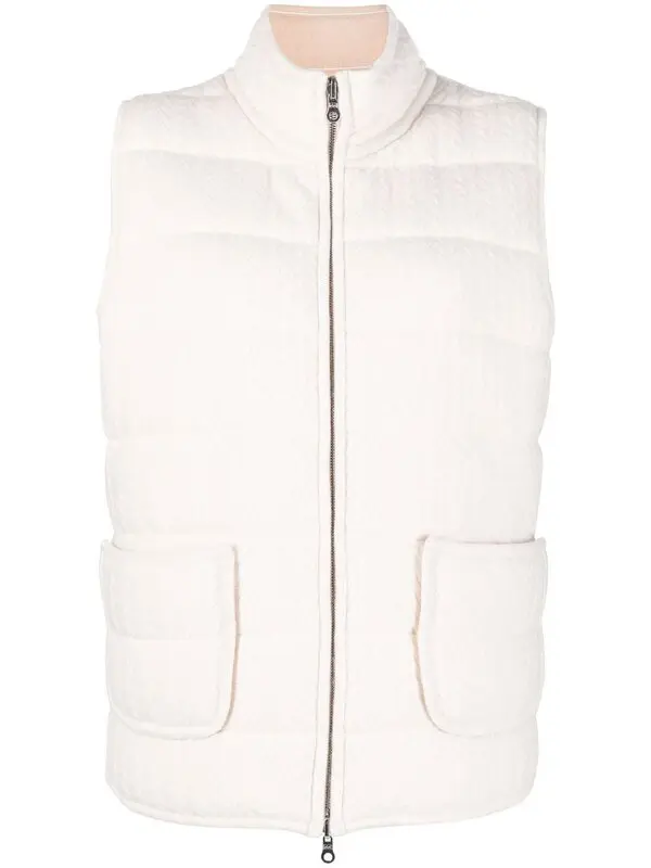 Arch4 Textured-knit Padded Gilet Jacket