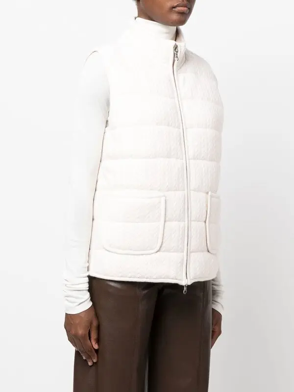 Arch4 Textured-knit Padded Gilet Jacket