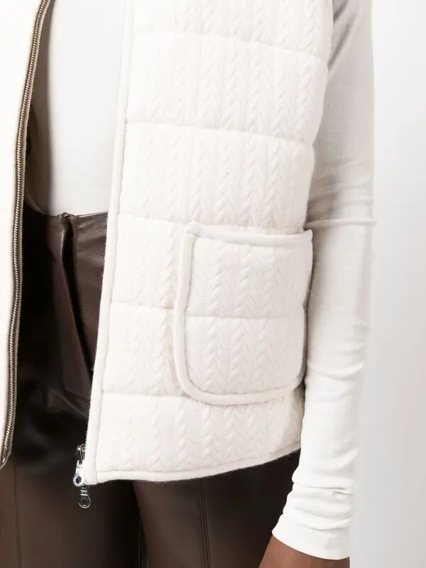 Arch4 Textured-knit Padded Gilet Jacket