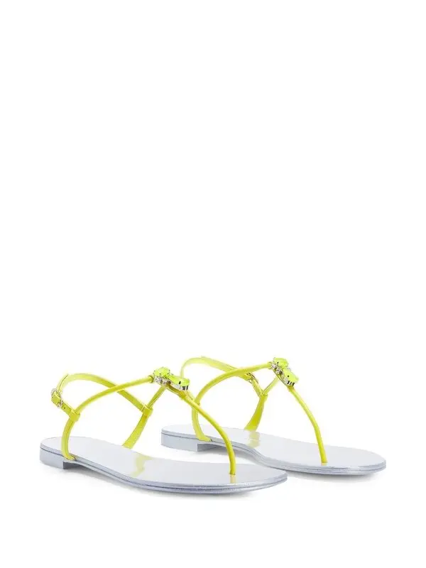 GIUSEPPE ZANOTTI Sybella T-bar Sandals - Green