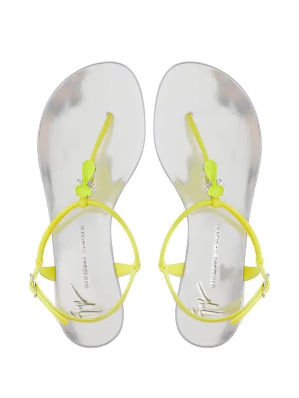 GIUSEPPE ZANOTTI Sybella T-bar Sandals - Green