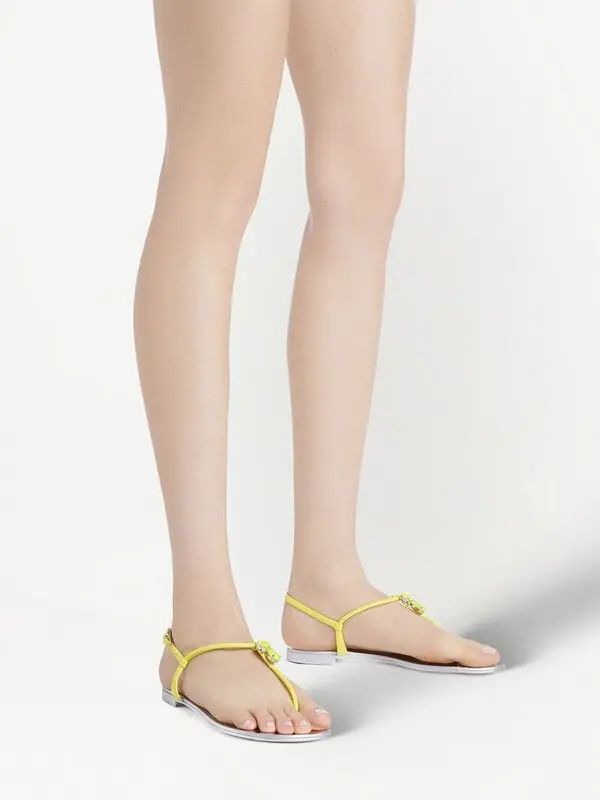 GIUSEPPE ZANOTTI Sybella T-bar Sandals - Green