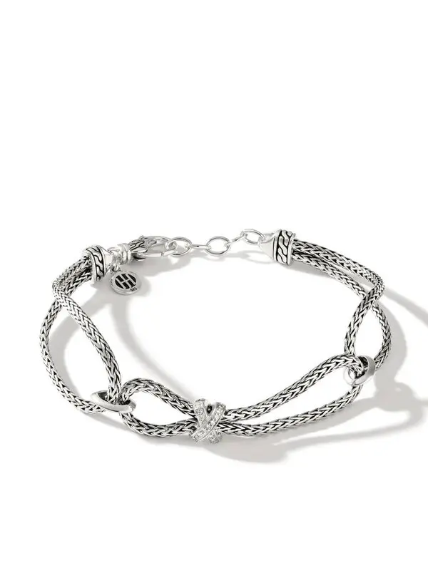 John Hardy Classic Chain Link Diamond Pavé Bracelet