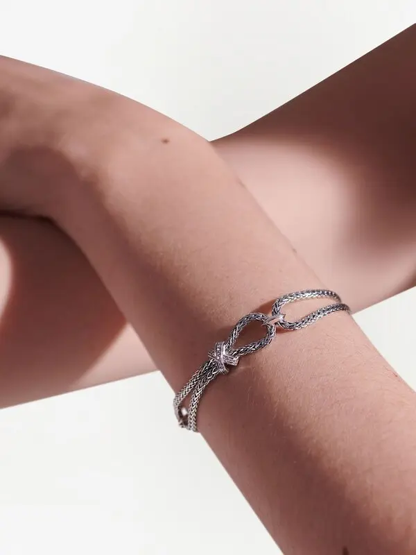 John Hardy Classic Chain Link Diamond Pavé Bracelet