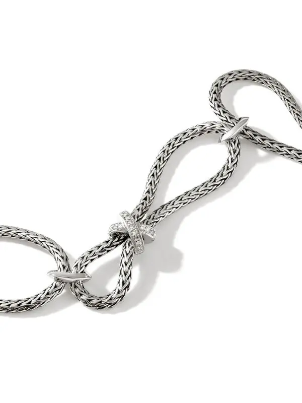 John Hardy Classic Chain Link Diamond Pavé Bracelet
