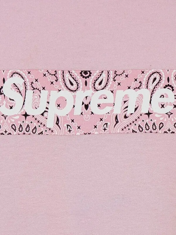 Supreme Bandana Box Logo Crew Neck T-shirt - Pink