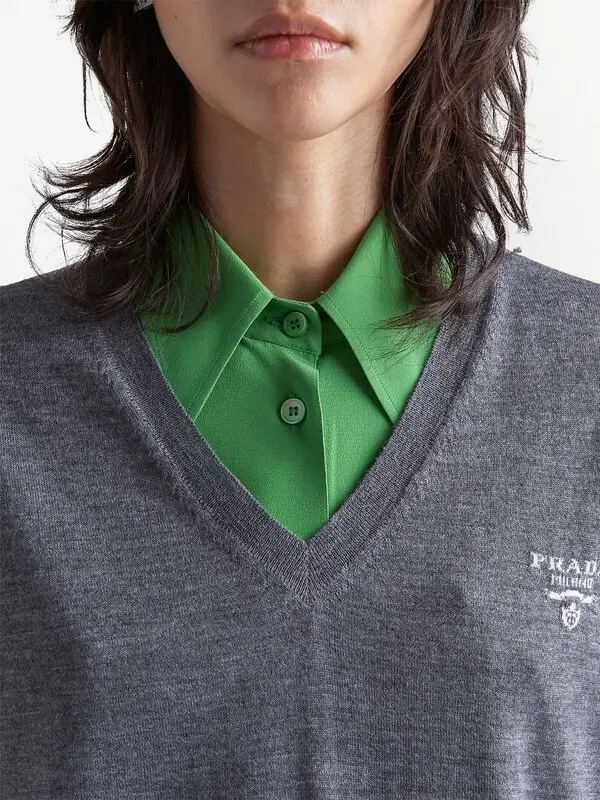 Prada V-neck Cashmere Jumper