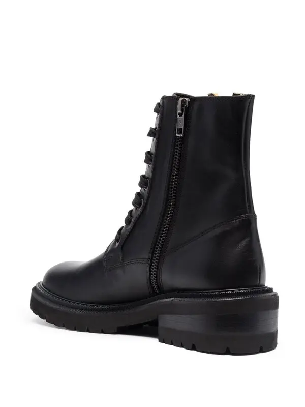 VIA ROMA 15 Logo Hardware Leather Boots