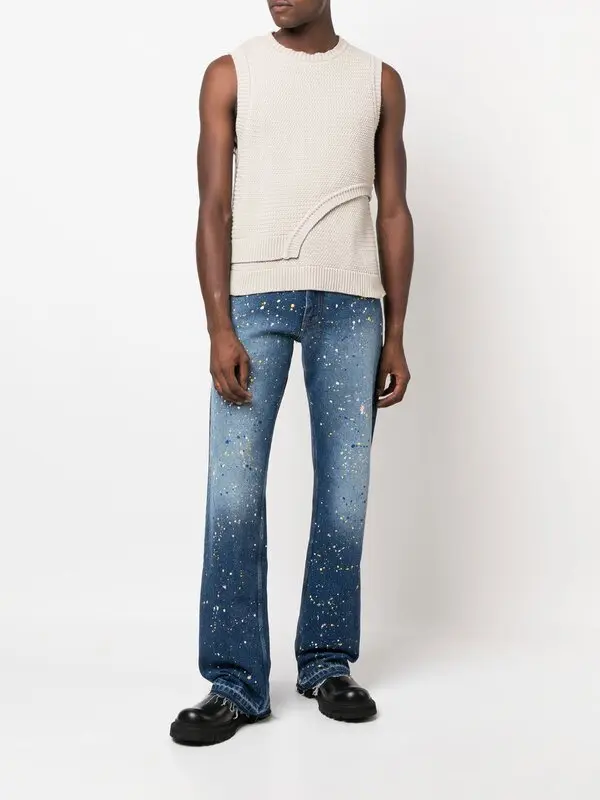 Off-White Paint Splatter Straight-leg Jeans