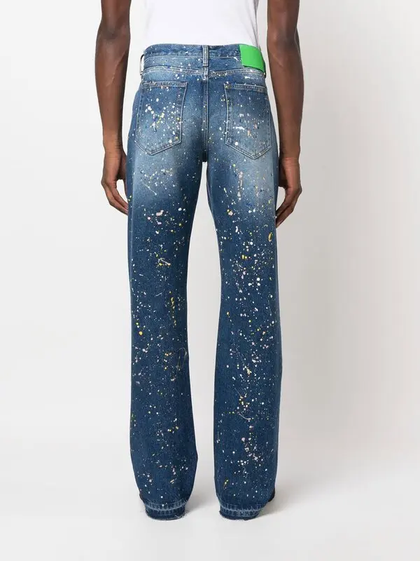 Off-White Paint Splatter Straight-leg Jeans