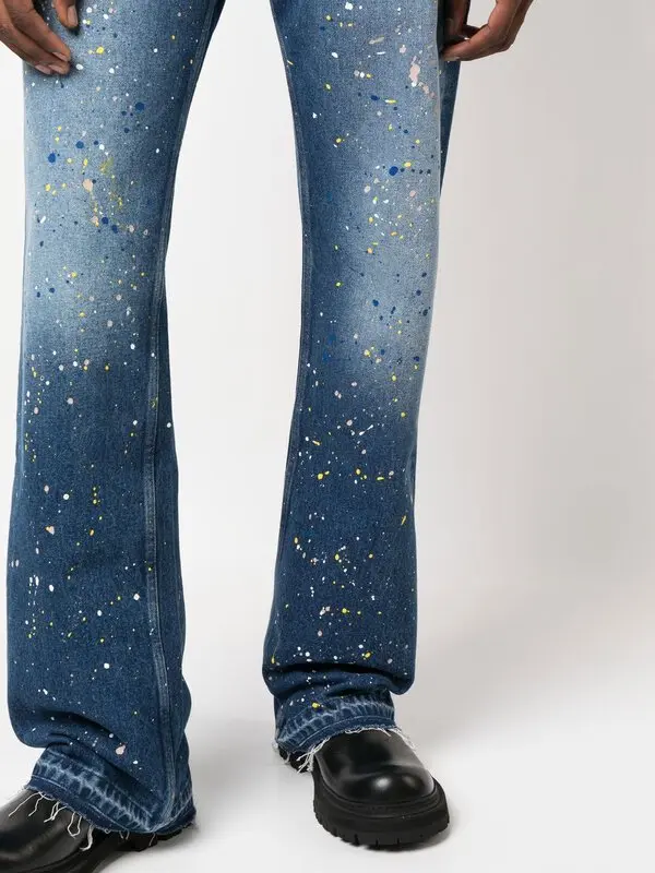 Off-White Paint Splatter Straight-leg Jeans