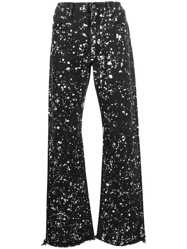 Off-White Paint Splatter Jeans - Black
