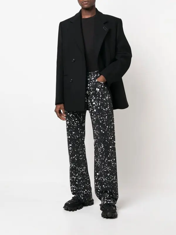 Off-White Paint Splatter Jeans - Black