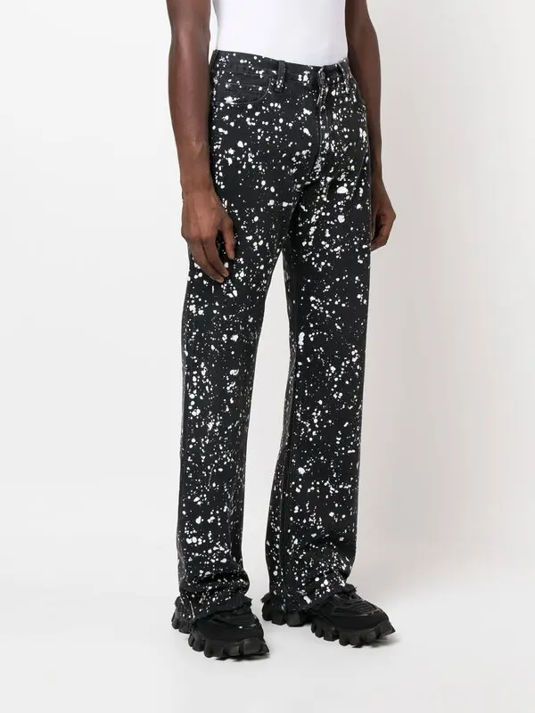 Off-White Paint Splatter Jeans - Black
