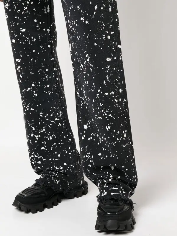 Off-White Paint Splatter Jeans - Black