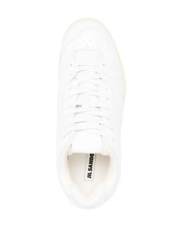 JIL SANDER Panelled Low-top Leather Sneakers - White