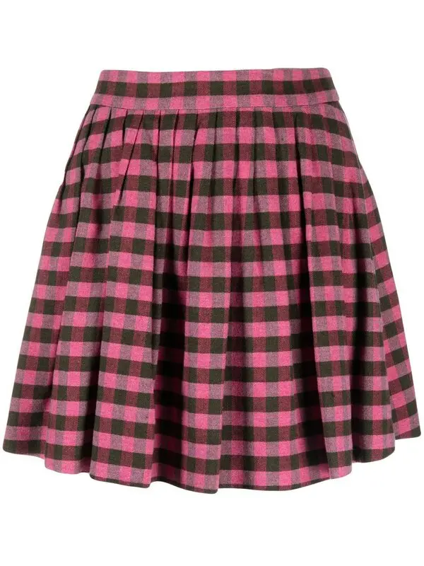 Kenzo High-waisted Check-pattern Skirt