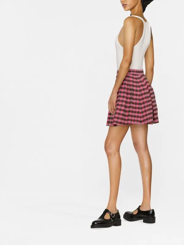 Kenzo High-waisted Check-pattern Skirt