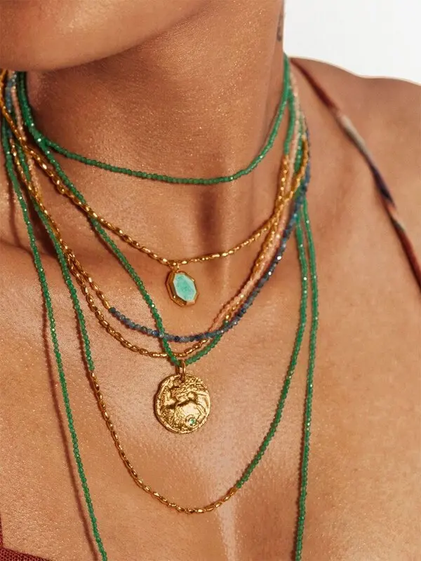 Monica Vinader Mini Nugget Beaded Necklace