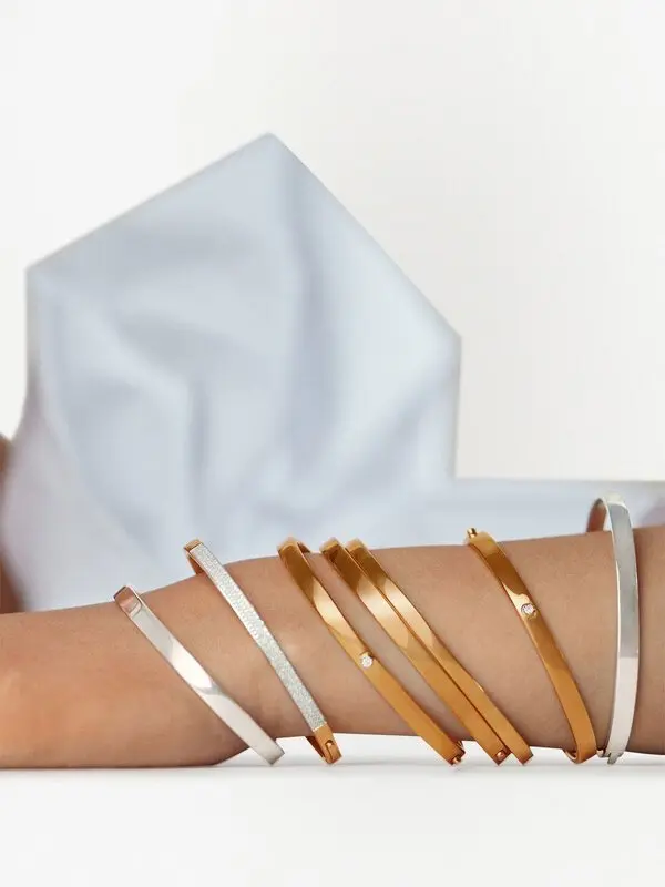 Monica Vinader Essential Bangle - Silver