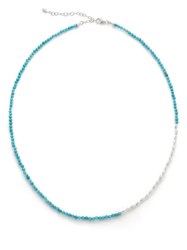 Monica Vinader Nugget Gemstone Beaded Necklace - Silver