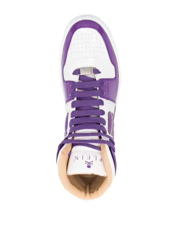 Philipp Plein Skull Lace-up Sneakers - Purple