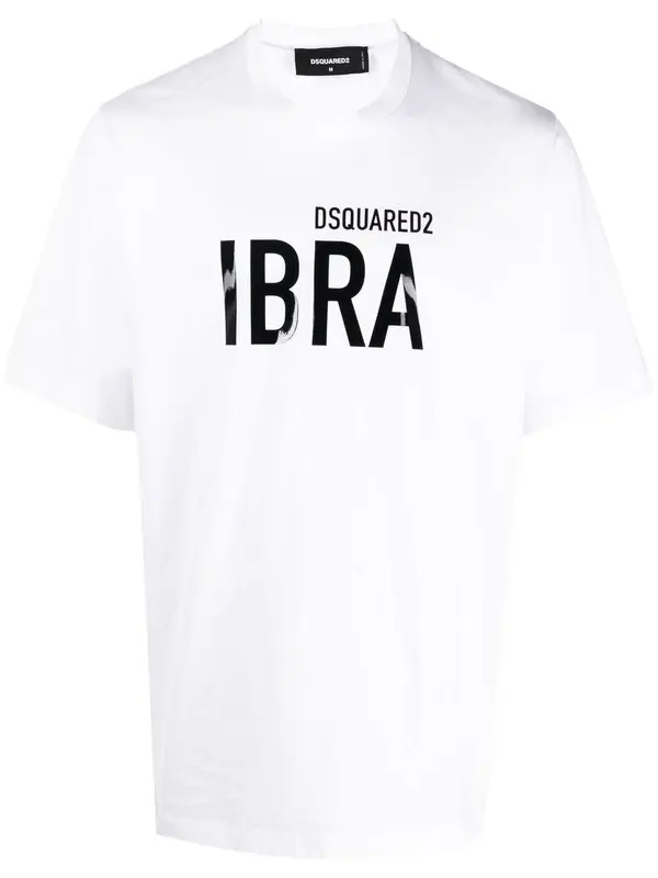 Dsquared2 Ibra-print Cotton T-shirt - White