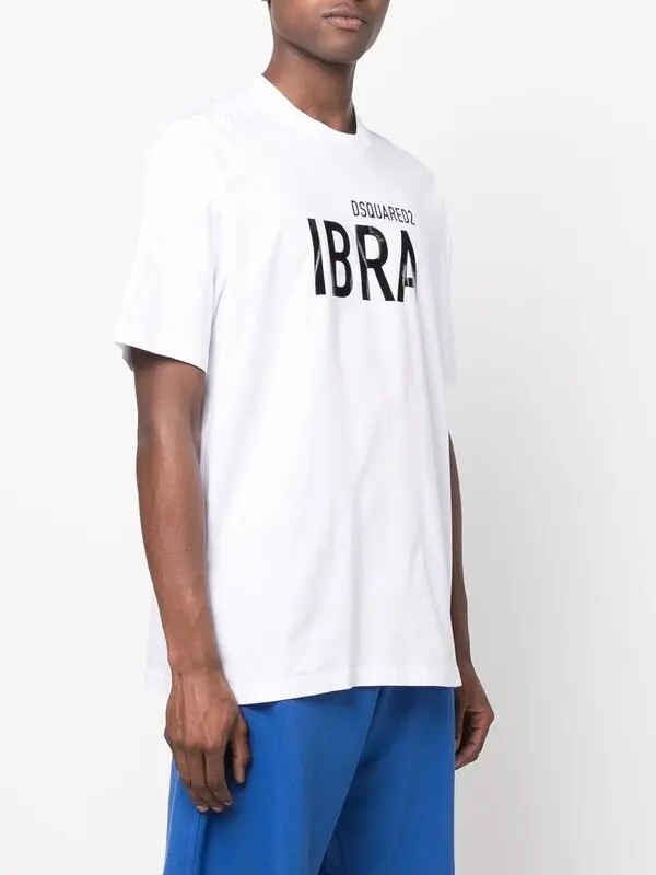 Dsquared2 Ibra-print Cotton T-shirt - White