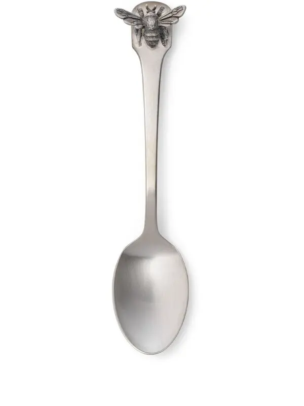 Gucci Bee-engraved Set Of Two Coffee Spoons - Silver