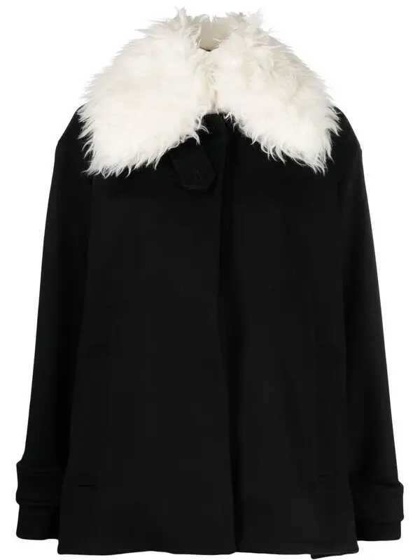 Stella McCartney Faux-fur Collar Wool Coat