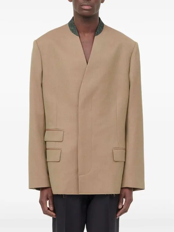 MAISON MARGIELA Collarless Single-breasted Blazer