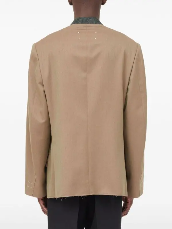 MAISON MARGIELA Collarless Single-breasted Blazer