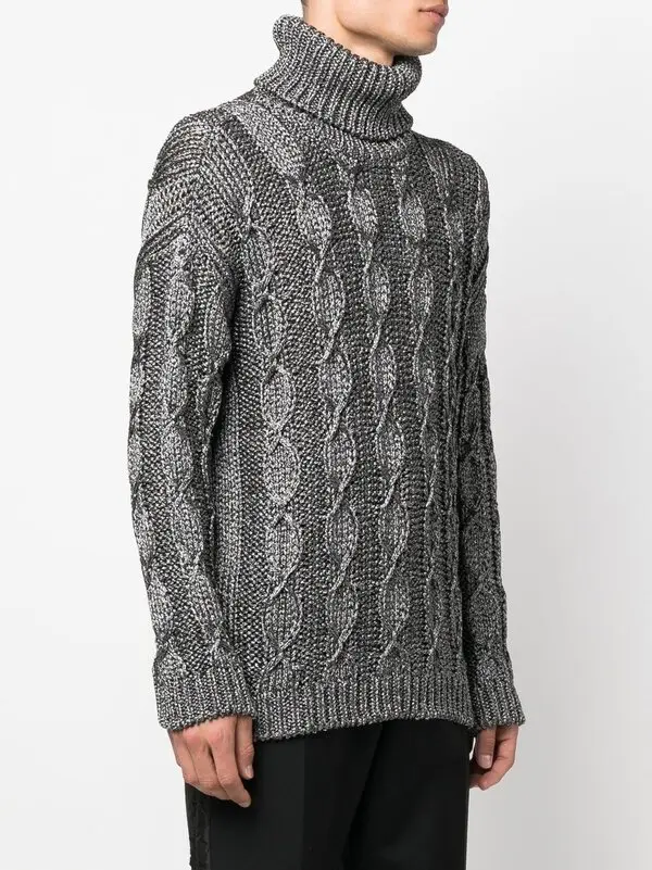 Saint Laurent Cable-knit Roll-neck Jumper