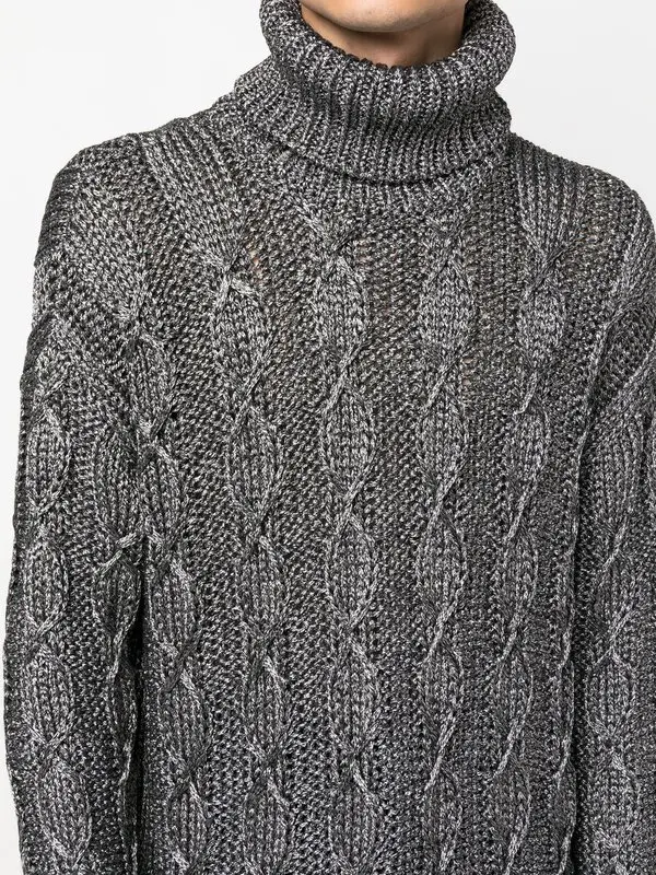 Saint Laurent Cable-knit Roll-neck Jumper