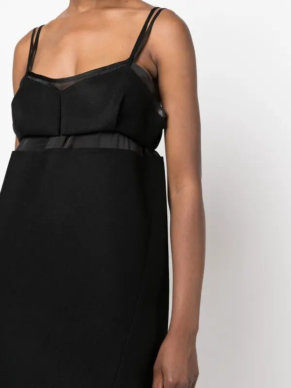 Sacai Asymmetric Cut-out Midi Dress
