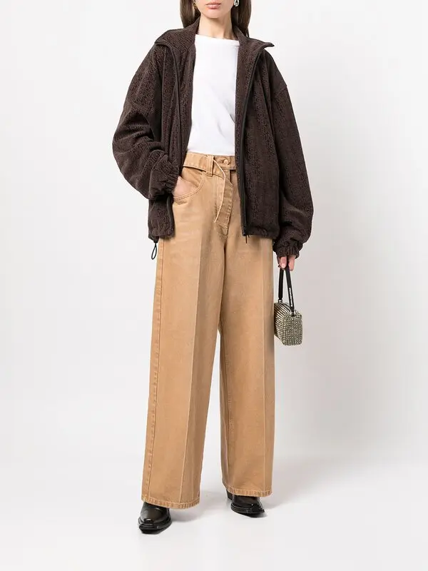 Alexander Wang Belted Wide-leg Jeans