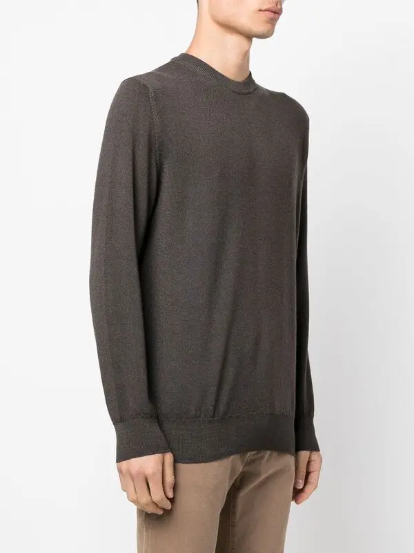 Paul & Shark Virgin Wool Crew Neck Jumper - Brown