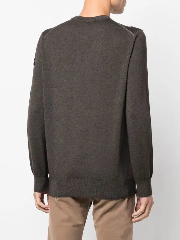 Paul & Shark Virgin Wool Crew Neck Jumper - Brown