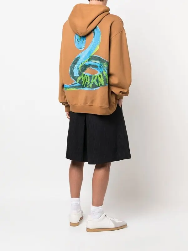 Marni Snake Graphic Print Hoodie