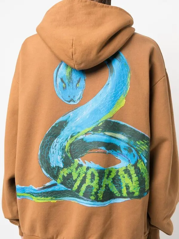 Marni Snake Graphic Print Hoodie