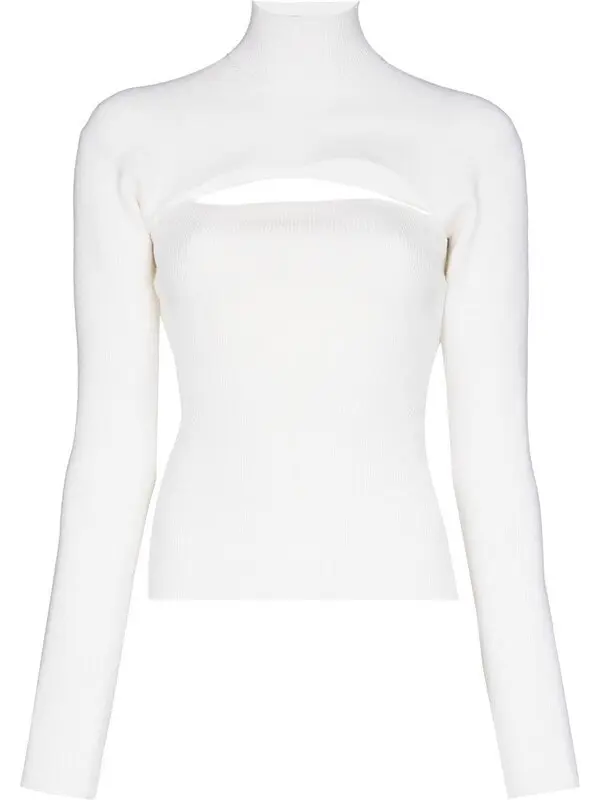 TOM FORD Cut-out Virgin Wool-blend Jumper - Neutrals