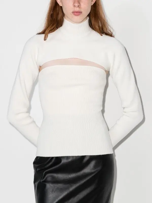 TOM FORD Cut-out Virgin Wool-blend Jumper - Neutrals