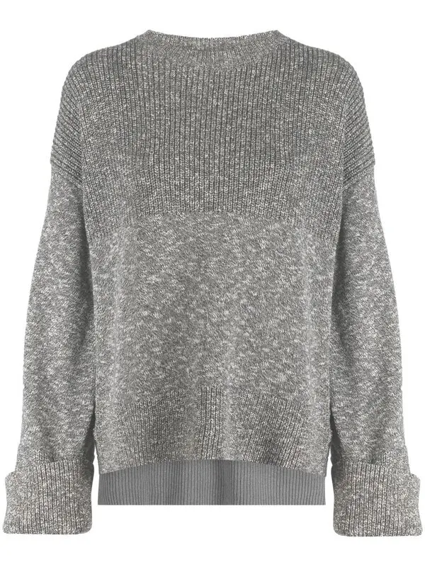 Off-White Diag-stripe Oversized Jumper - Grey