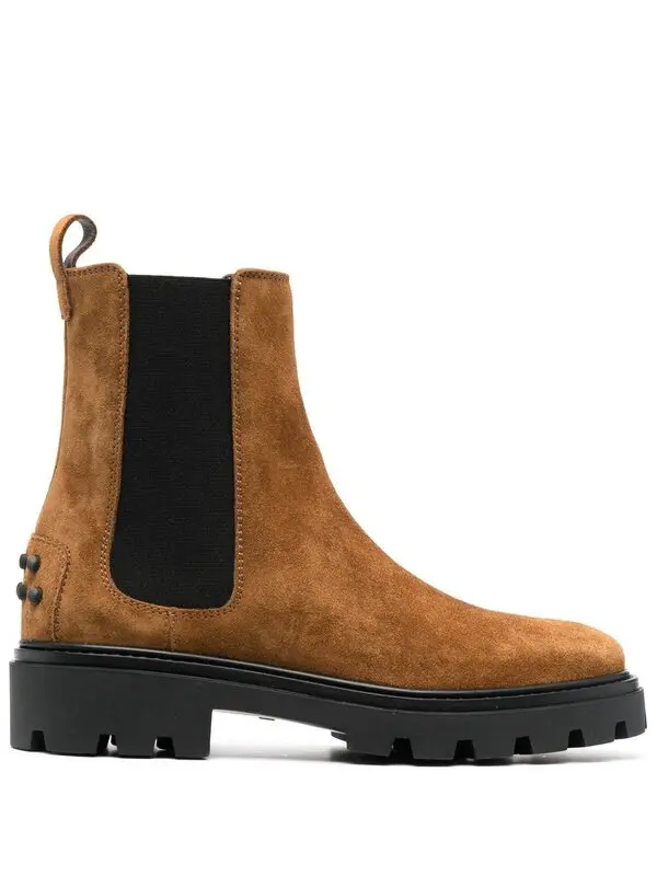 TOD'S Suede Ankle Boots - Brown