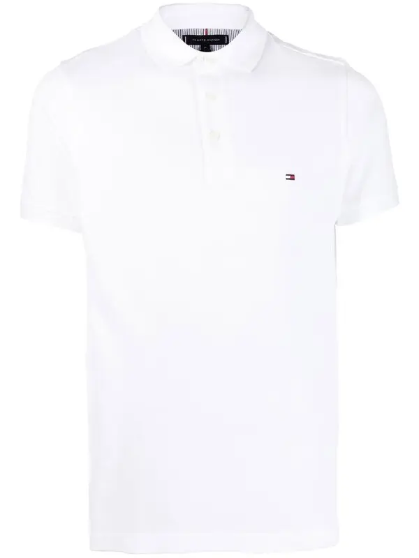 Tommy Hilfiger Embroidered-logo Polo Shirt - White